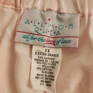 Allison Rhea | Intimates & Sleepwear | Vintage Pink Satin Embroidered ...
